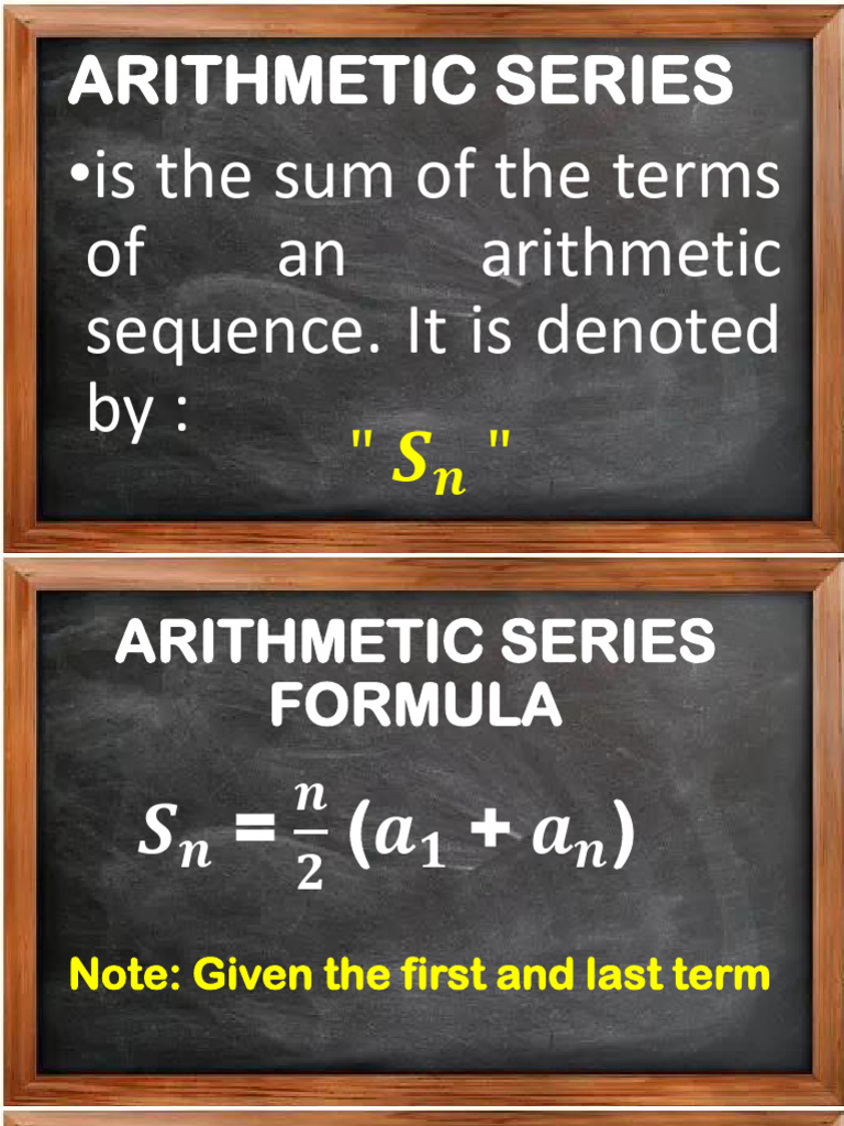 Lecture Arithmetic-Series | PDF