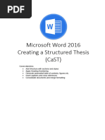 USM Thesis Formatting Guide Template | PDF | Microsoft Word | Software