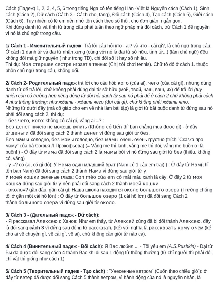 6 сach trong tieng Nga | PDF