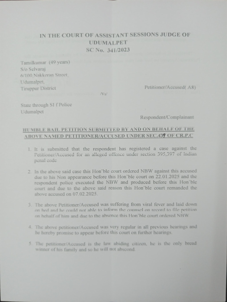 Bail Petition | PDF