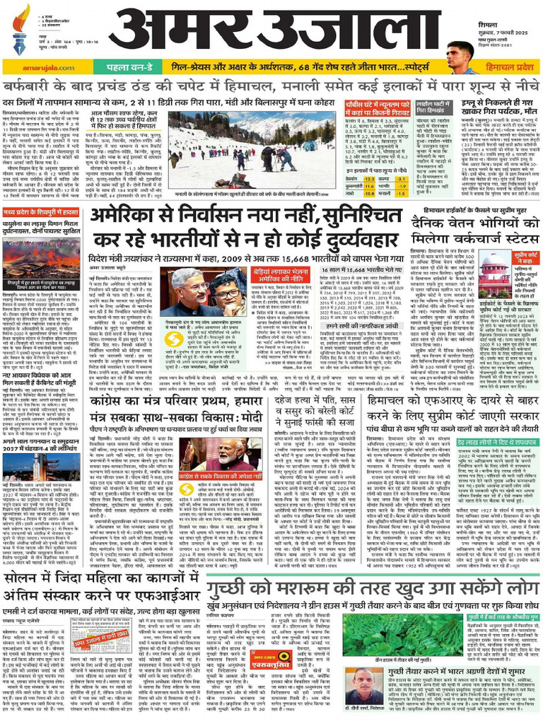 Amar Ujala Shimla 07-02-2025 | PDF