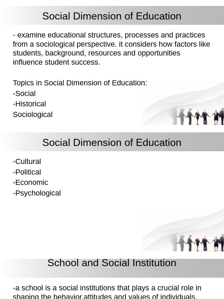 Social Dimension of Education | PDF