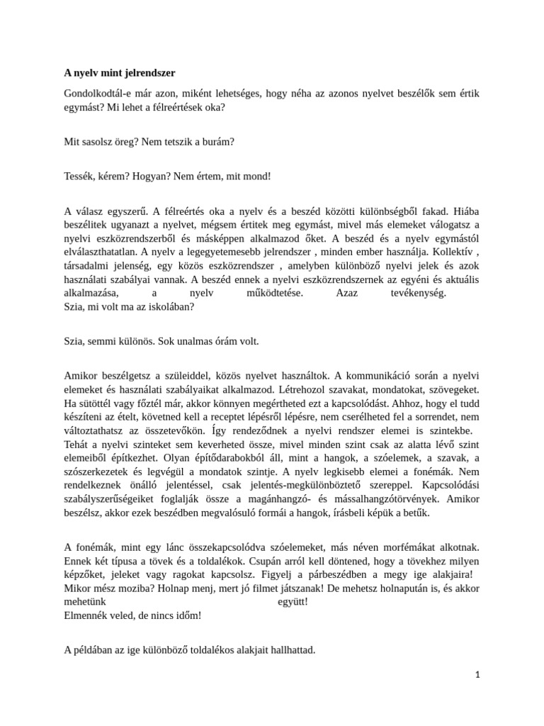 Fonetika Morfologia Kommunikacio Zanza | PDF