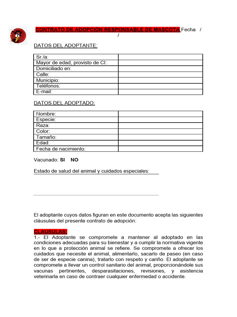 Contrato Rayito | PDF | Adopción