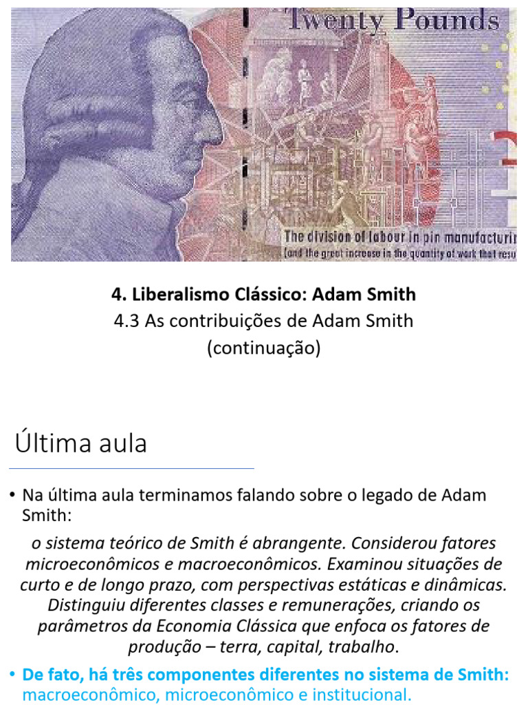 Adam Smith Aula 2 | PDF | Economia | A Riqueza das Nações