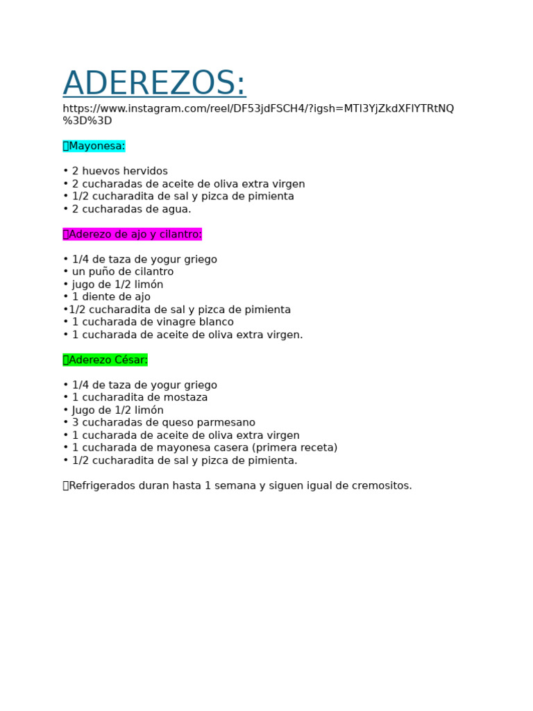 ADEREZOS | PDF