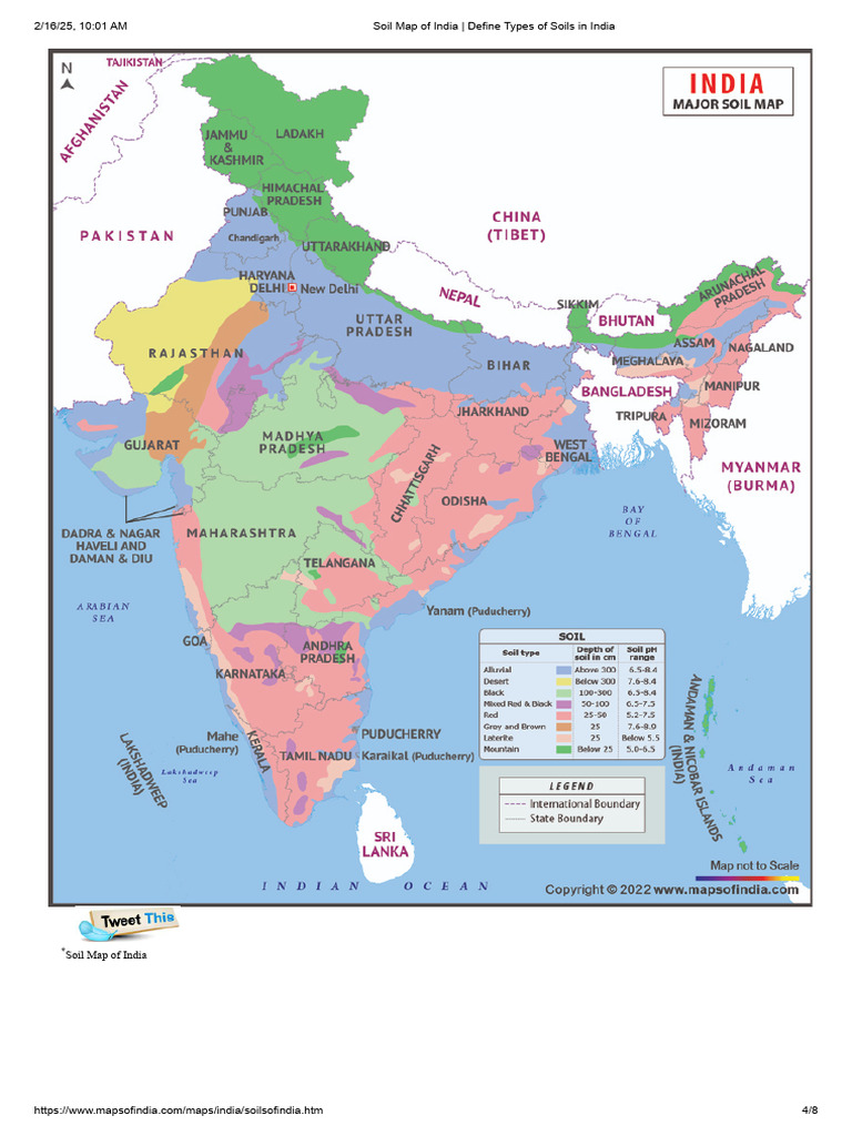 Soil Map of India - Define Types of Soils in India | PDF