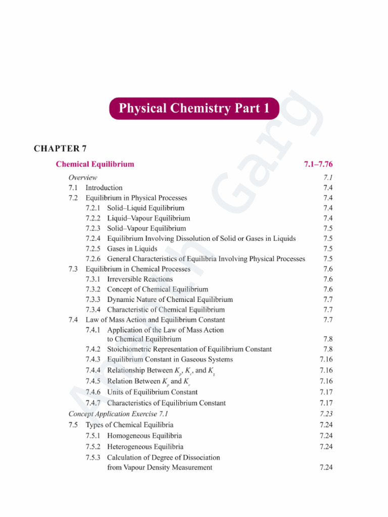 Chemical Equilibrium Chapter | PDF