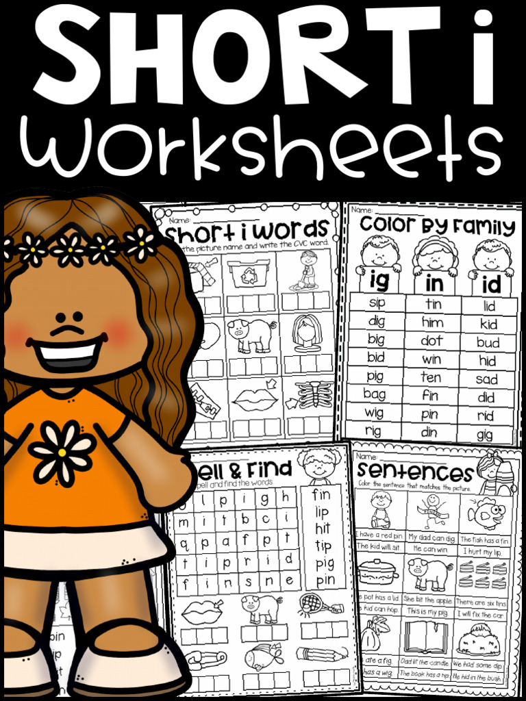 3 - Short I Worksheets - CVC Words | PDF