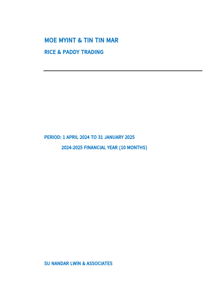 Khin Nyan Han - AR (2023-2024) FY - Final | PDF | Expense | Revenue