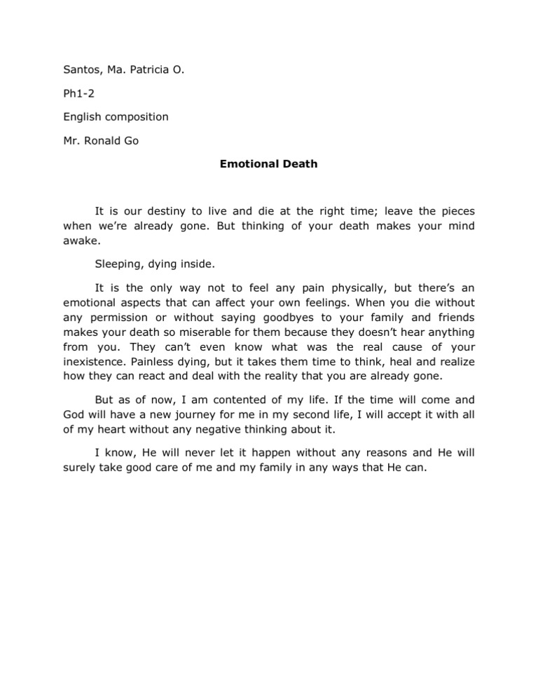 Emotional Death | PDF