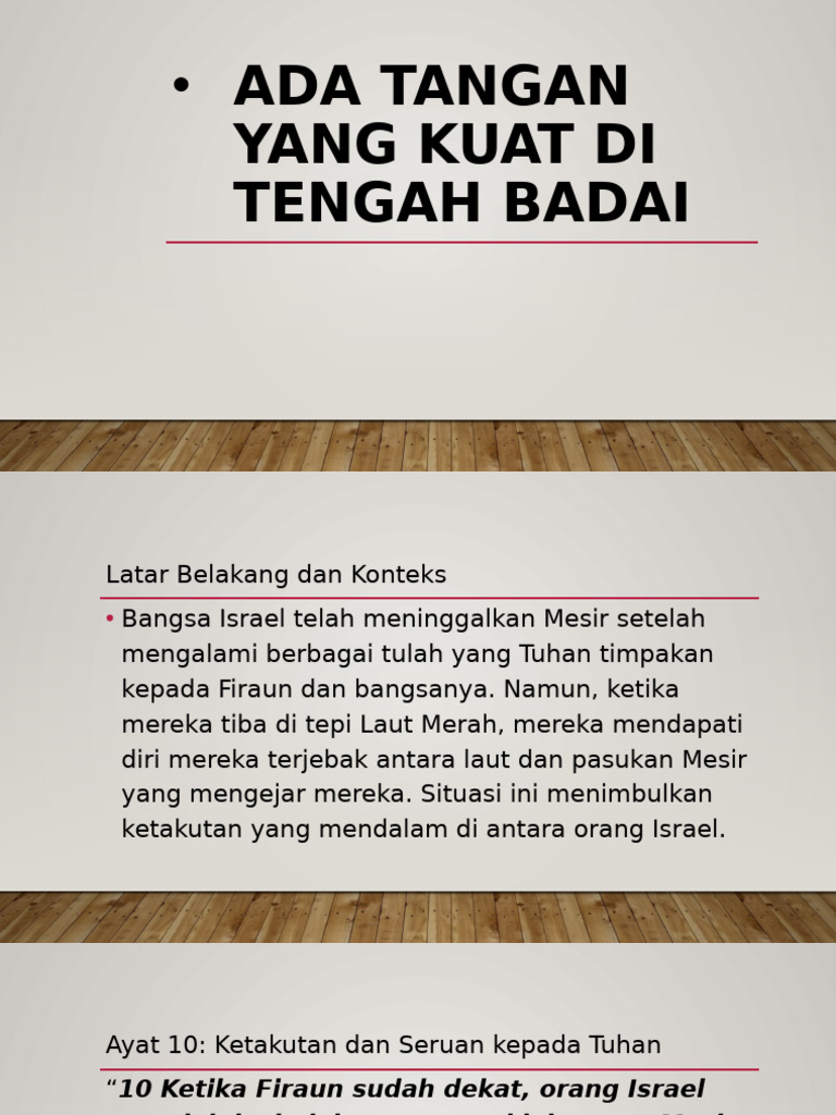 Ada Tangan Yang Kuat Ditengah Badai | PDF