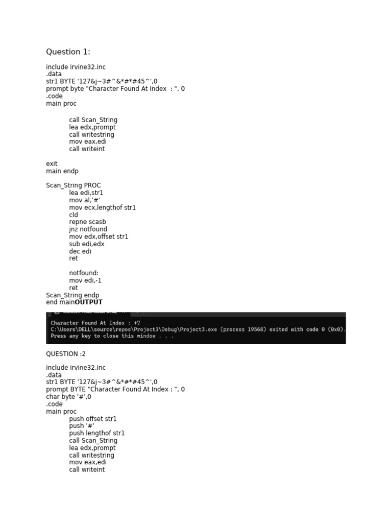 Coal lab 12 | PDF | Notation | Arithmetic