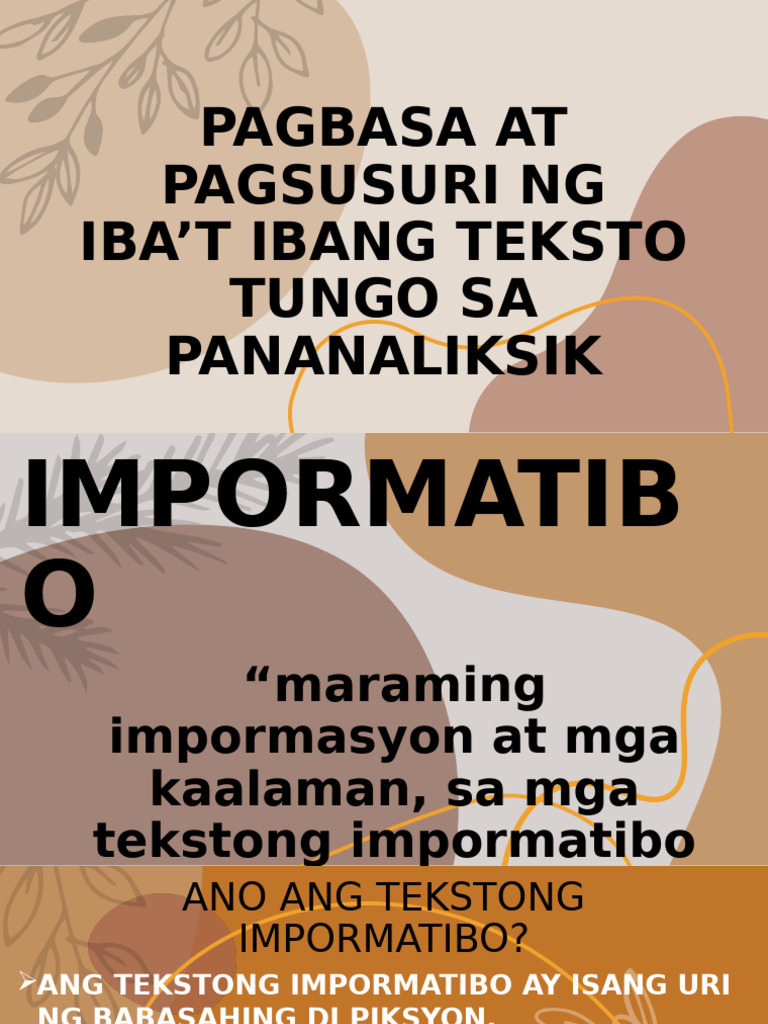 Impormatibo 2 | PDF