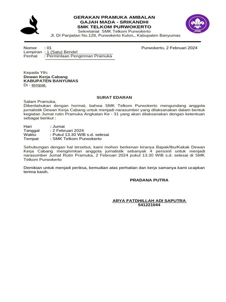 Surat Undangan DKC | PDF