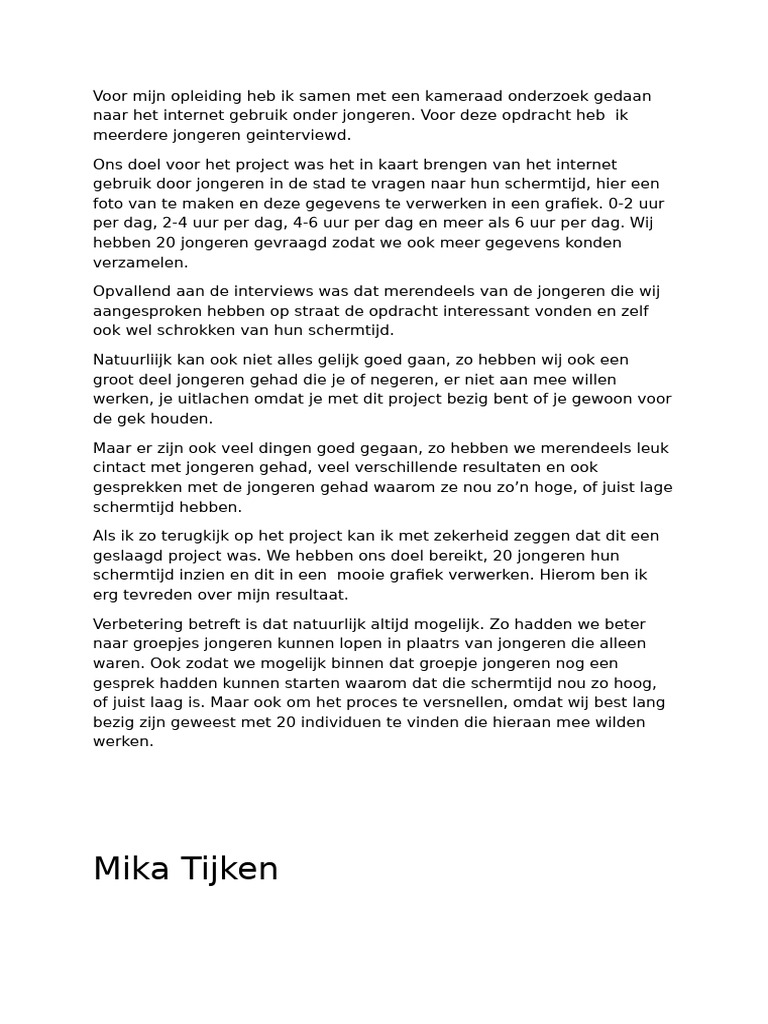 Reflectieverslag Onderzoeksopdracht Verweijen | PDF