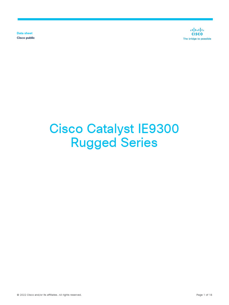Cisco Catalyst IE9300 Switches | PDF | Telecommunications | Internet ...