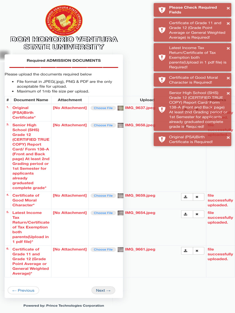 Admission Document Upload Guide | PDF