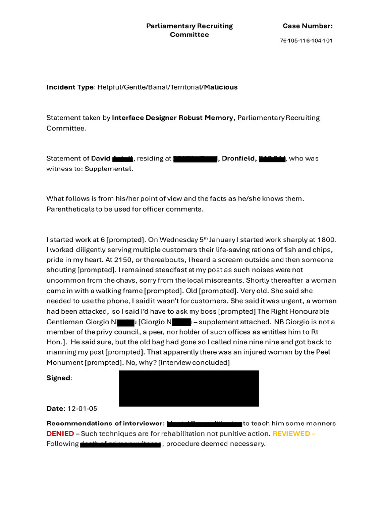 FOI Request Henson WS2 | PDF