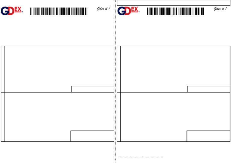 myGDEX Prime Shipment Consignment Note | PDF