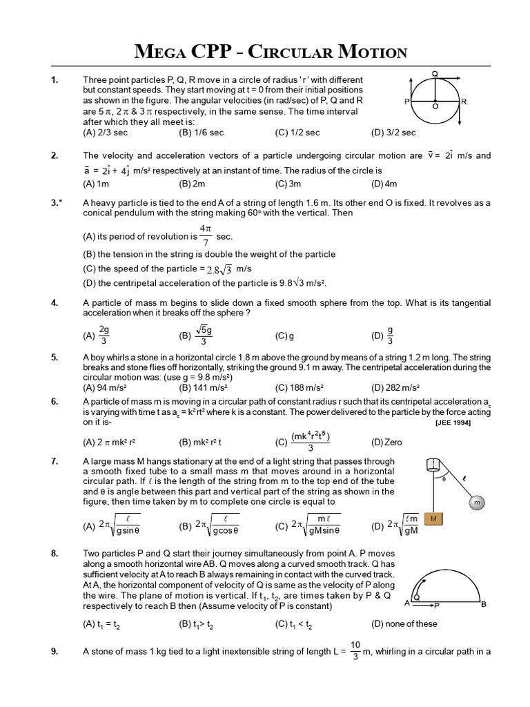 01 Circular Motion | PDF | Acceleration | Mechanics