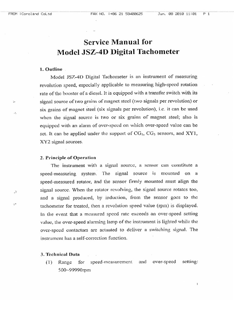 Tachometer Manual | PDF