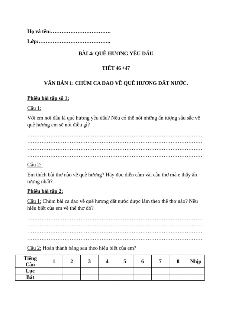 PHT6 - Bài 4, 5 | PDF