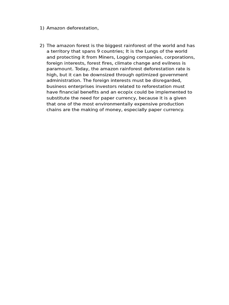 Amazon Deforestation | PDF
