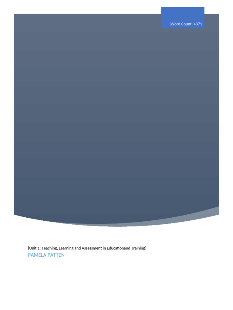 0 Unit 1 Assignment Brief OTHM 2 | PDF | Educational Assessment | Learning