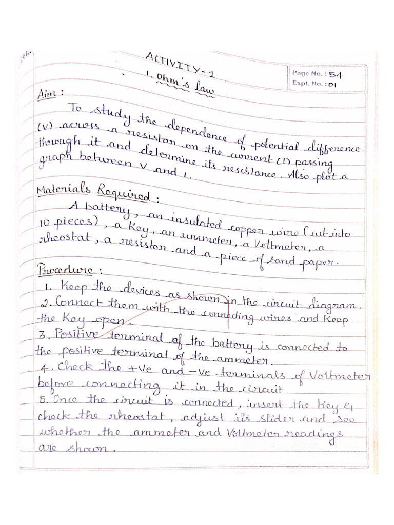 Class 10 Physics Record | PDF