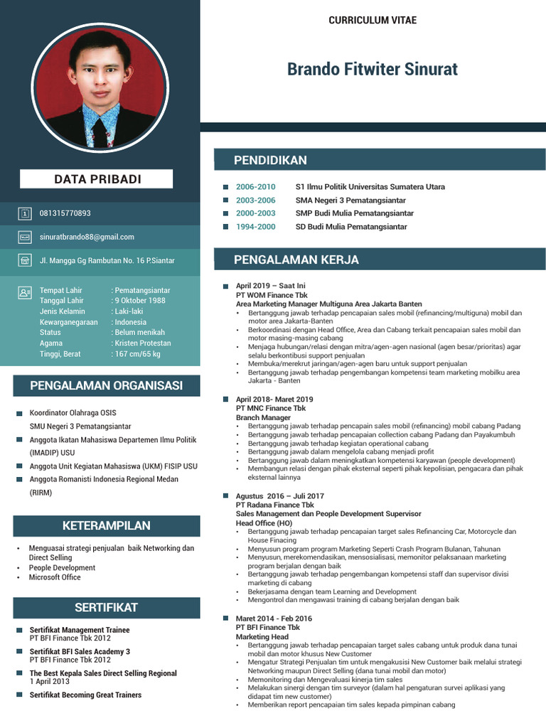 Brando Sinurat CV (1)(1) | PDF