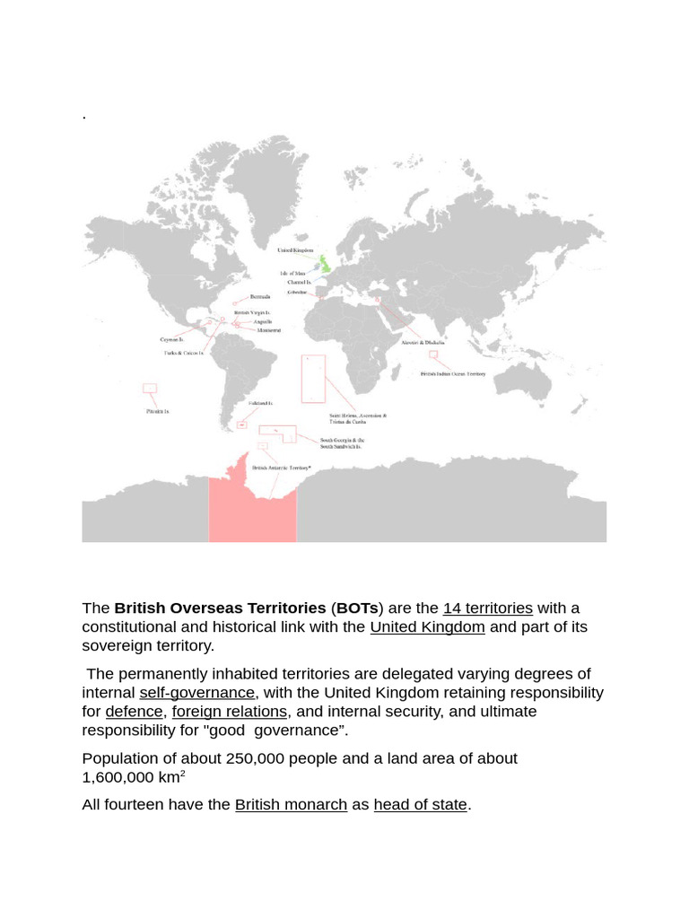 Overview of British Overseas Territories | PDF
