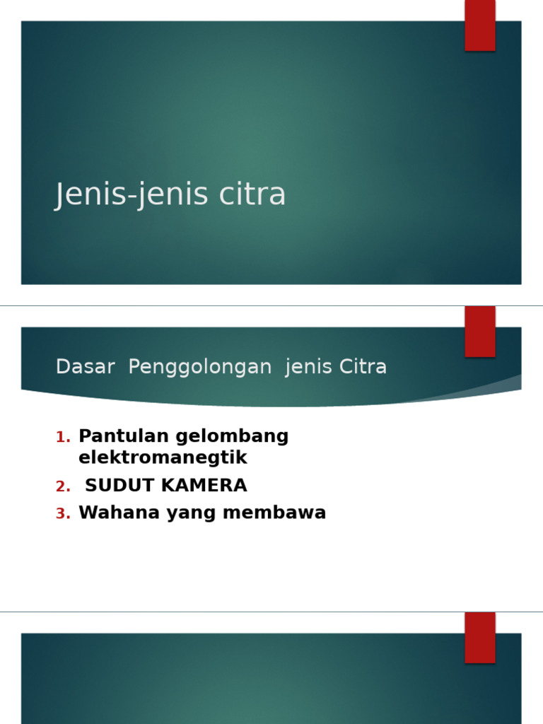 Jenis-Citra Penginderaan Jauh | PDF