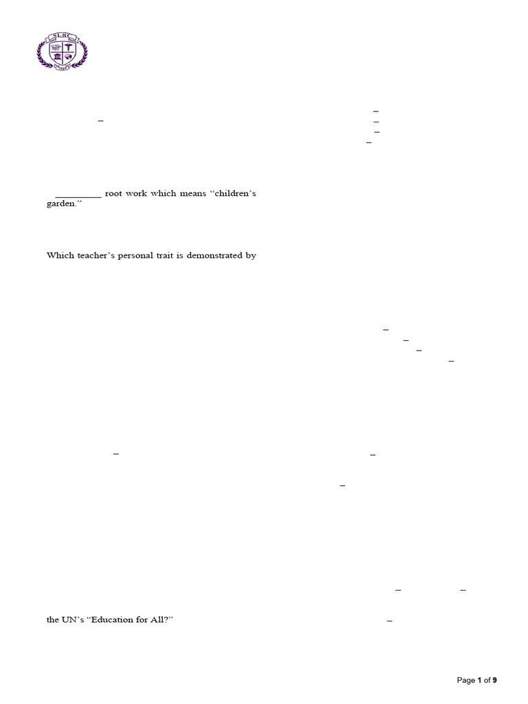 Teacher Education Assessment Questions | PDF | Learning | Teachers