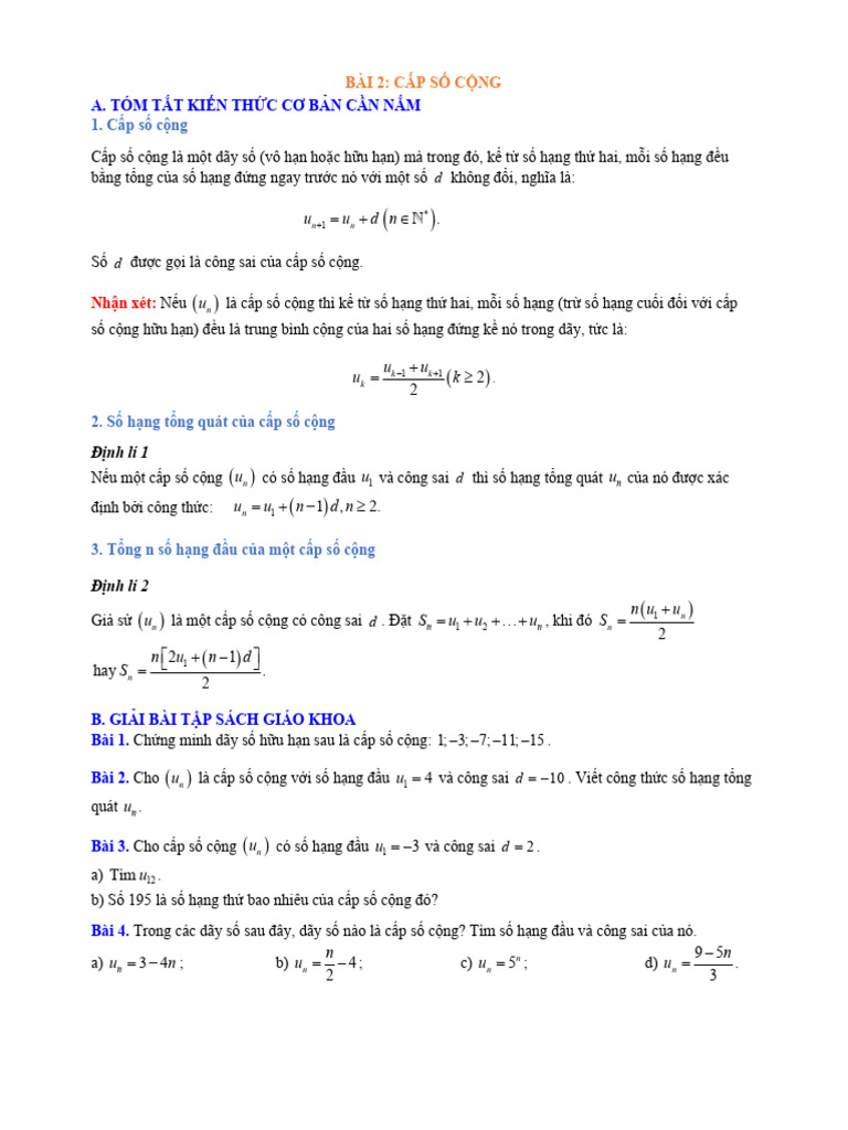 C2.bai 2. Cap So Cong | PDF