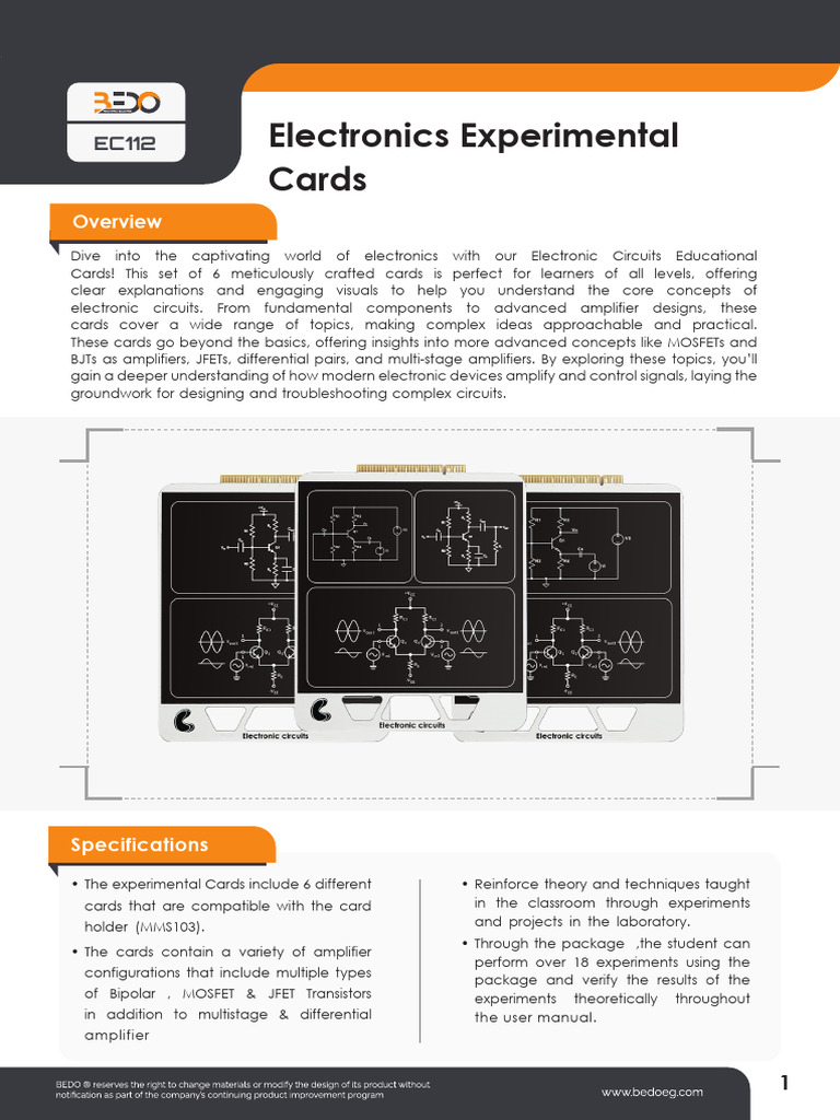 Electronics Circuit Package | PDF | Amplifier | Field Effect Transistor