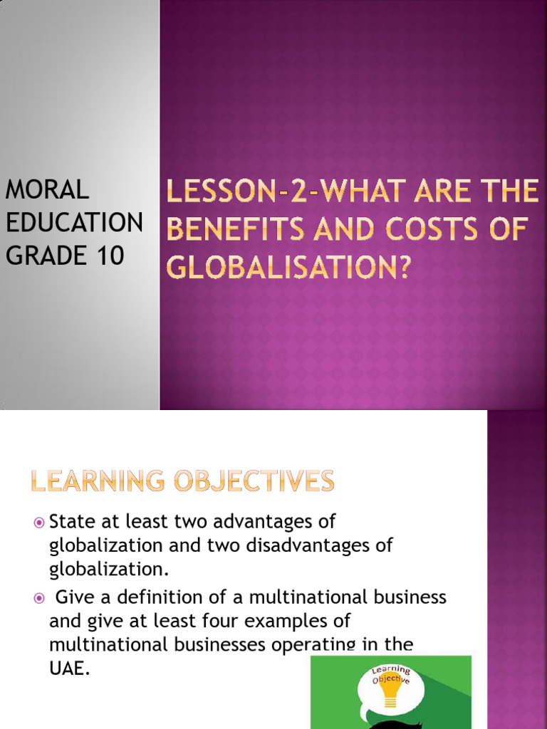 Moral Education - Lesson 2-What Are The Benefits and Costs of ...