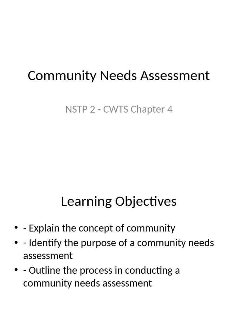 Community Needs Assessment Guide | PDF | Survey Methodology | Social ...