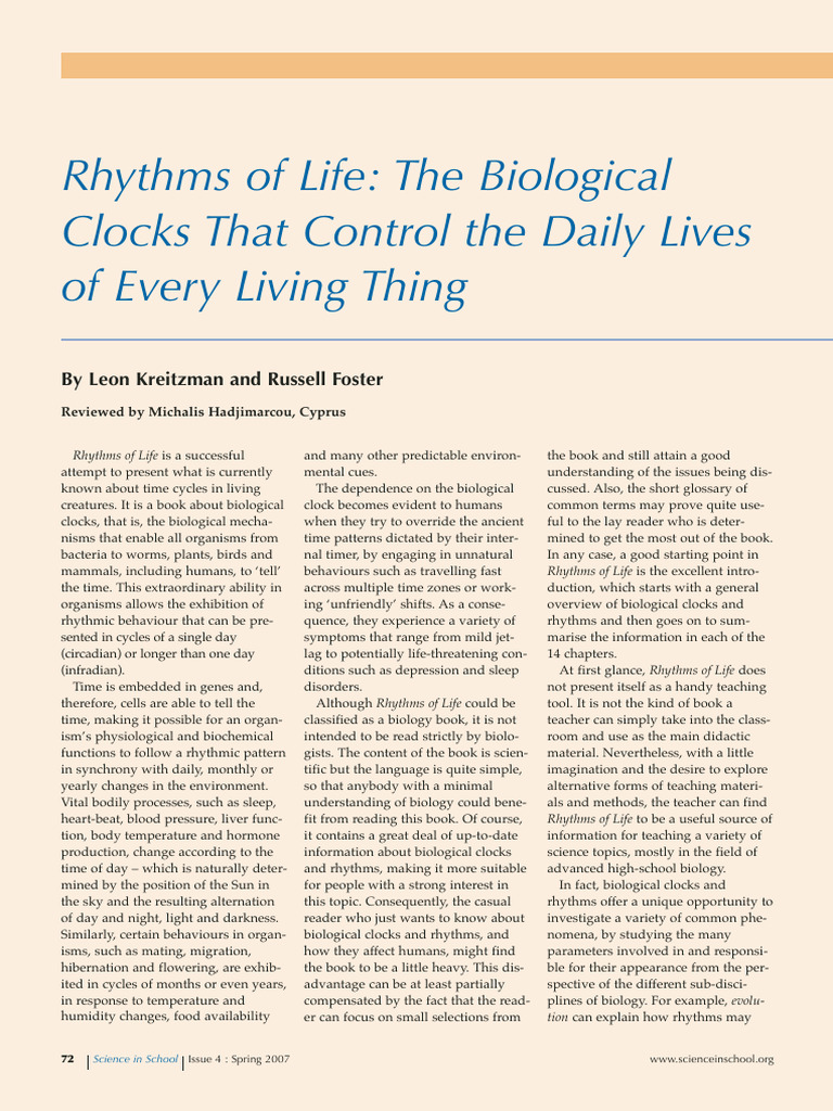 Rhythms of Life The Biological Clocks TH | PDF | Circadian Rhythm | Biology