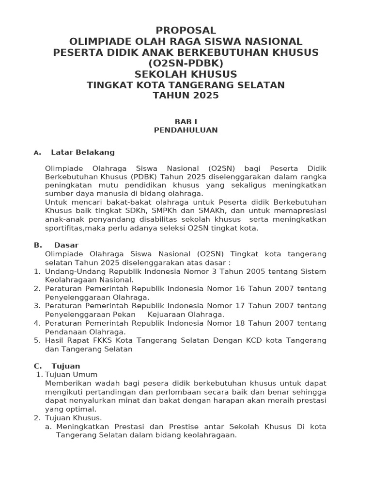 Proposal Dan Rab O2sn | PDF