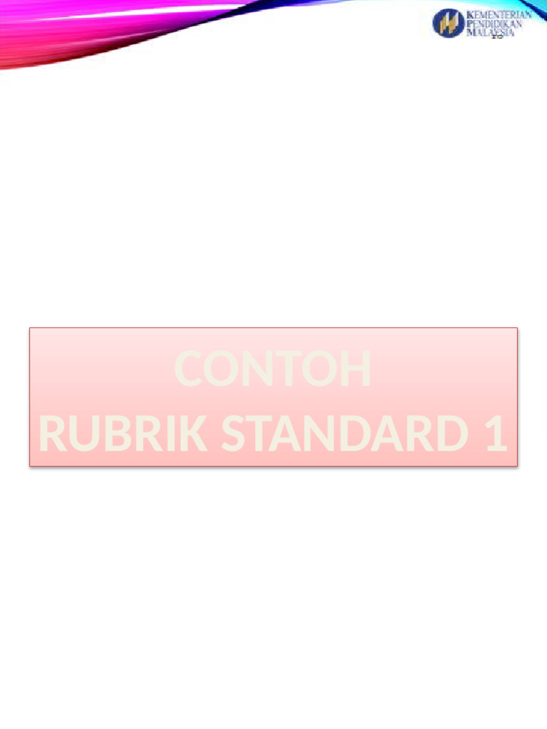 Contoh Rubrik Standard 1 Dan 2 | PDF