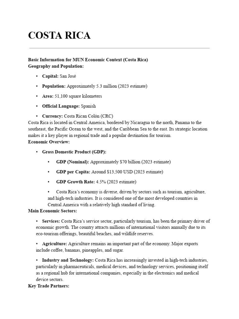 Research on Costa Rica | PDF | Costa Rica | Central America