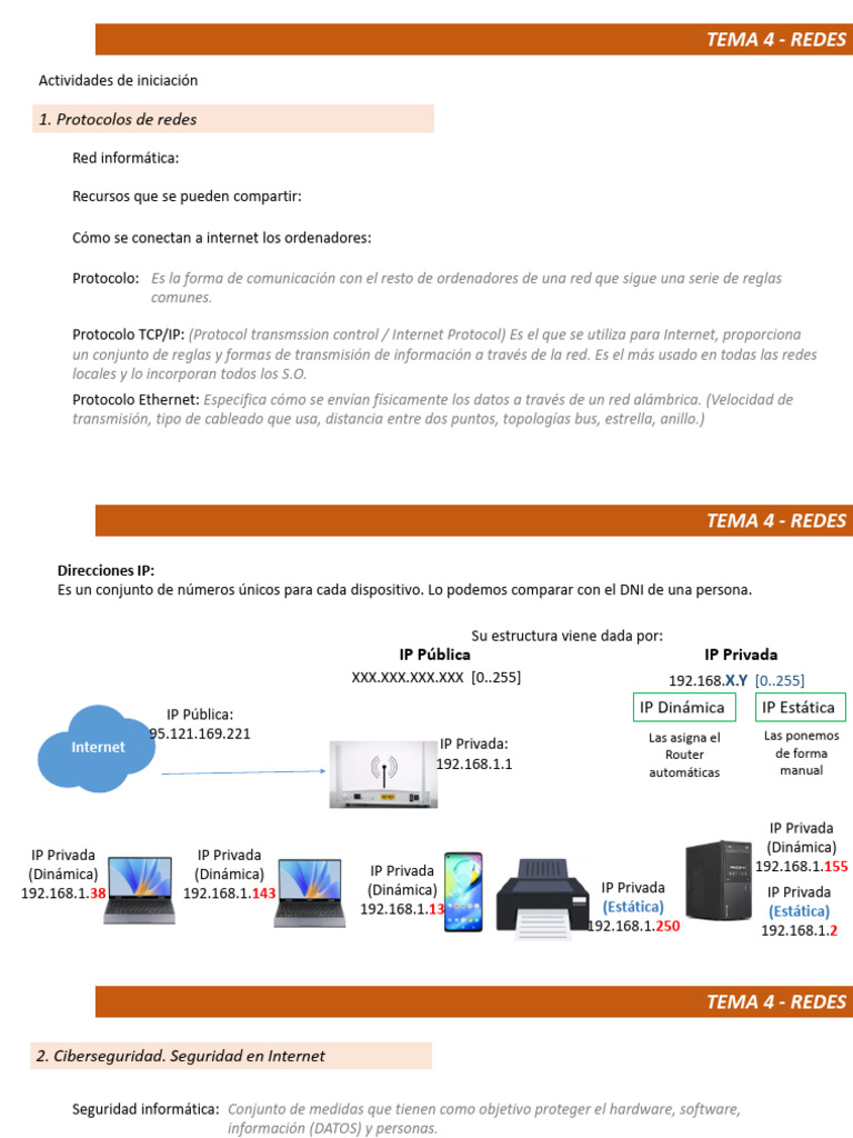 T4 - Redes | PDF | Red de computadoras | Protocolos de internet