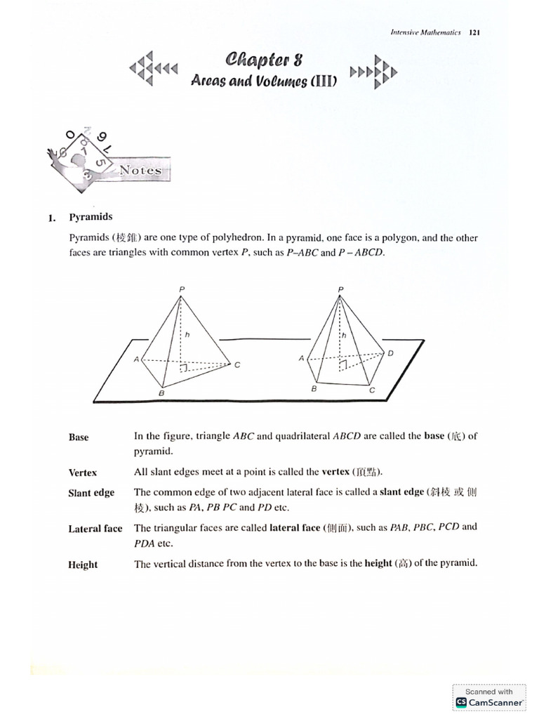 (Intensive Mathematics) Areas and Volume | PDF