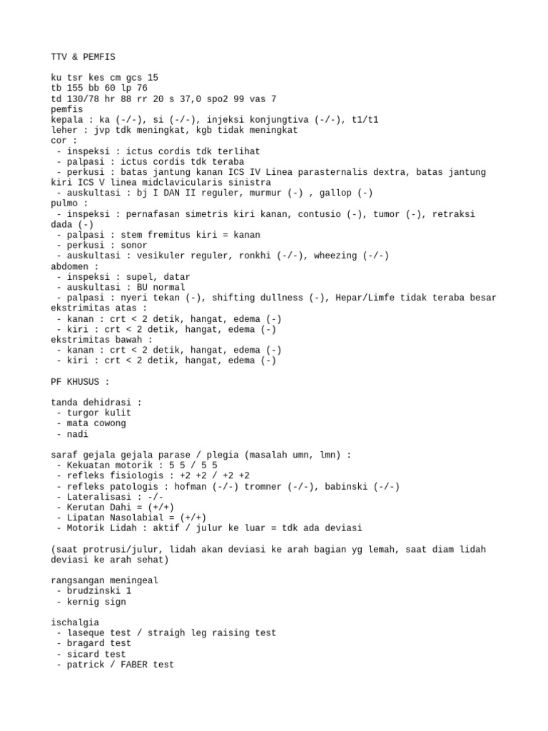 TTV, PEMFIS DAN PX KHUSUS | PDF
