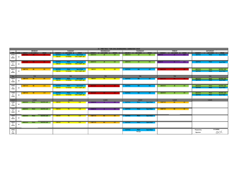 S1 Timetable Updated 10-02-2025 | PDF