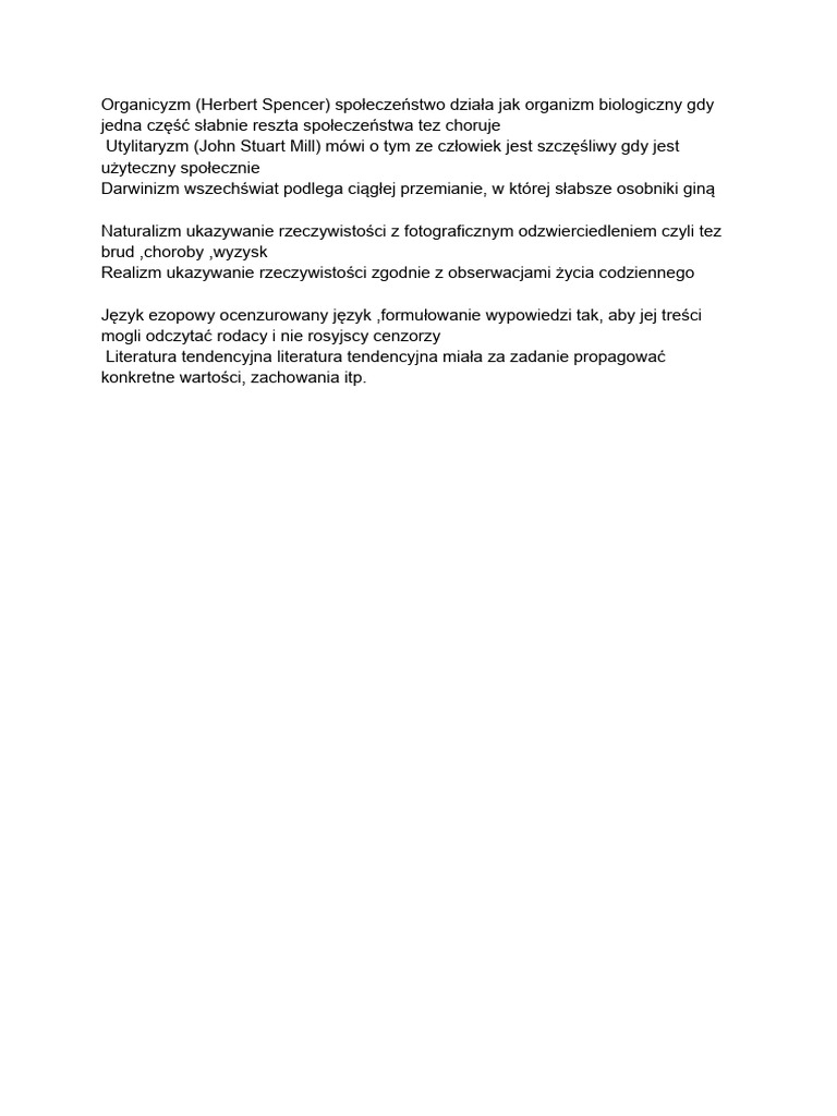 Organicyzm (Herbert Spencer) | PDF