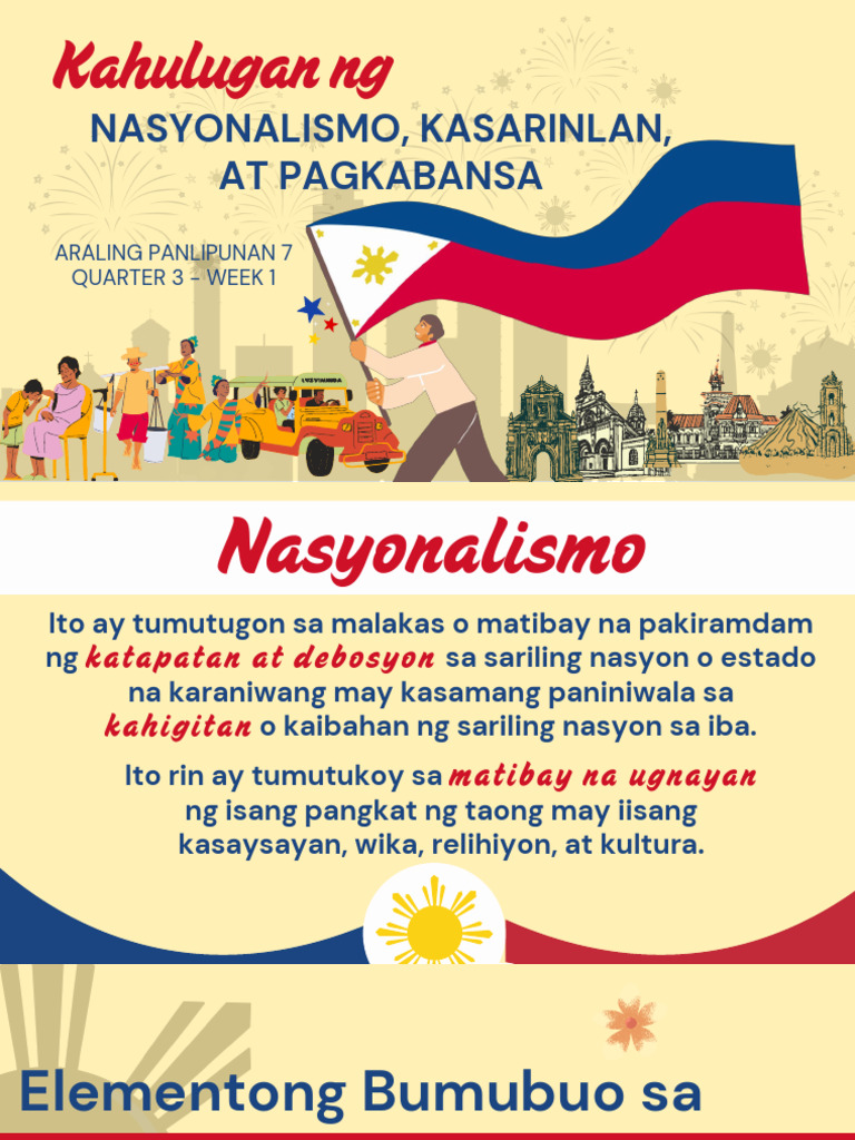 Kahulugan NG Nasyonalismo Kasarinlan at Pagkabansa | PDF