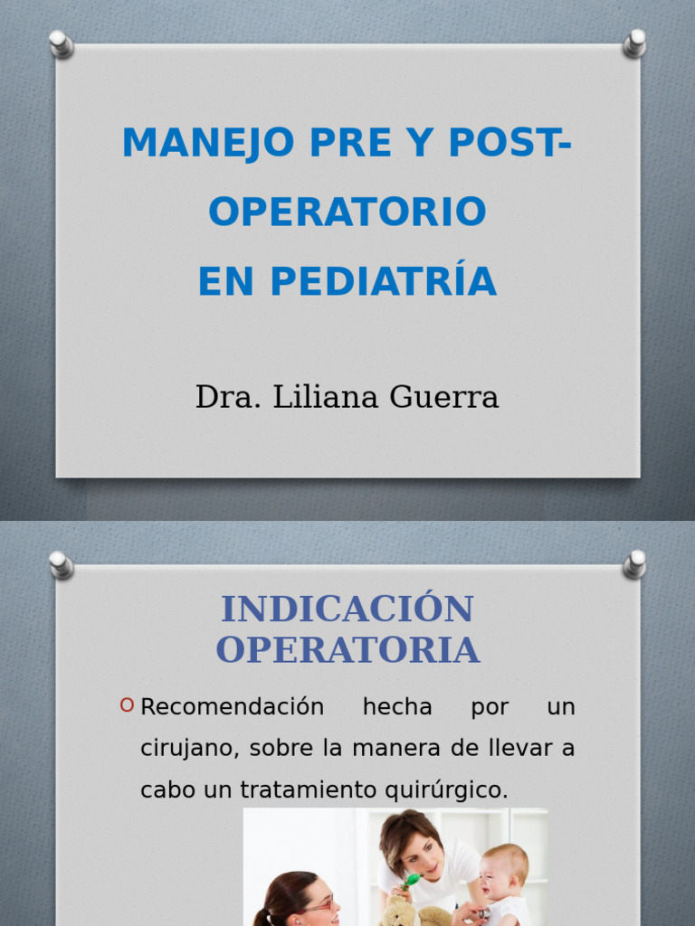 Pre y Post Operatorio | PDF | Cirugía | Medicina CLINICA