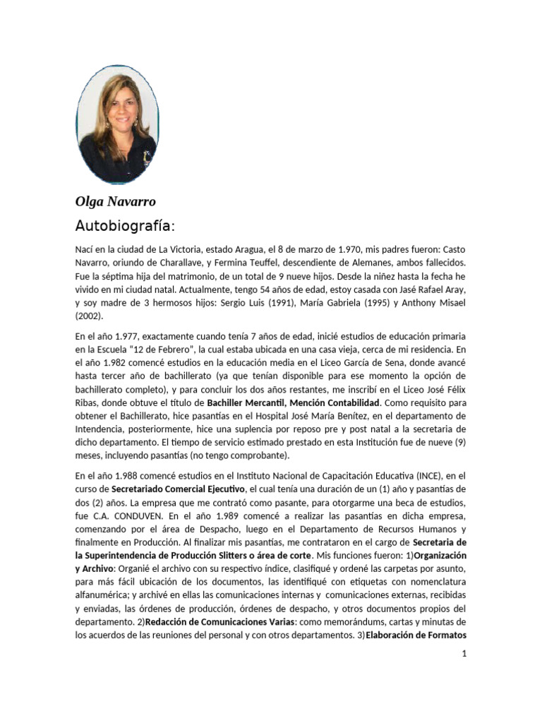 Modelo de Autobiografía | PDF | Cuentas por pagar | Business